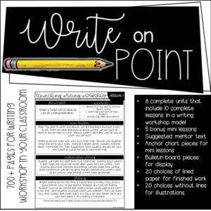 Writers Workshop: Writing Workshop Lessons, Writer's Notebook, Posters ...