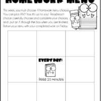 Editable Homework Menu | At Home Learning Menu - Two Little Birds Teaching