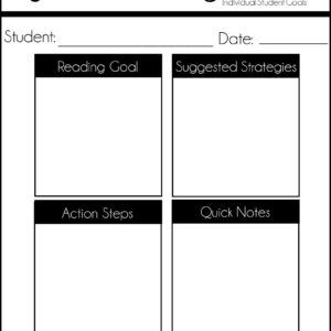 Reading Conference: Reading Conferring Forms, Conference Binder ...