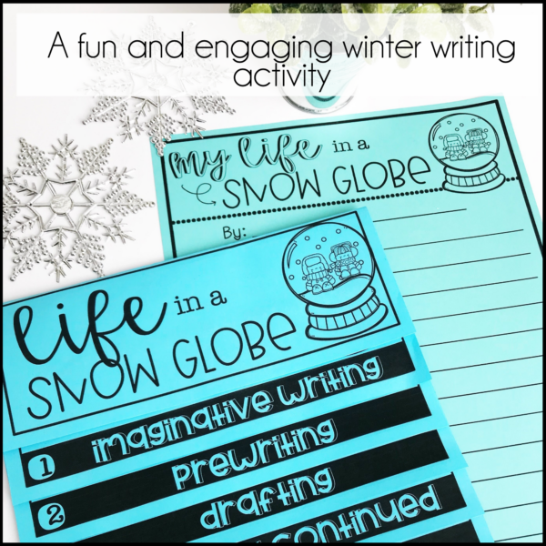 Winter Writing Activity Snow Globe Writing Prompt - Two Little Birds ...