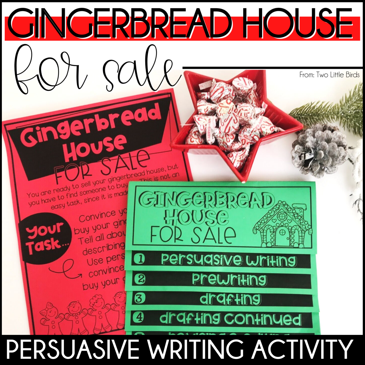 Winter, Holiday Writing Prompt-Gingerbread House for Sale - Two Little ...