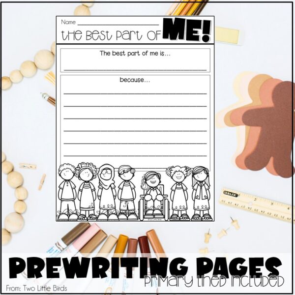The Best Part of Me Writing Activity and Display - Two Little Birds ...