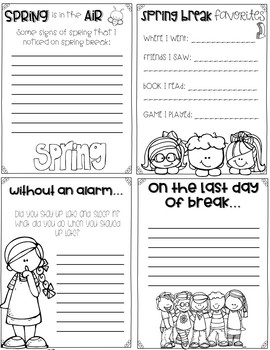 Spring Break Writing: Spring Break Memories Foldable Book Activity ...
