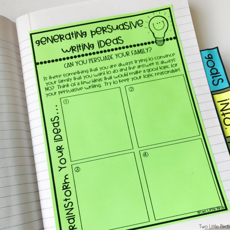 Easy to Implement Persuasive Writing Strategies - Two Little Birds Teaching