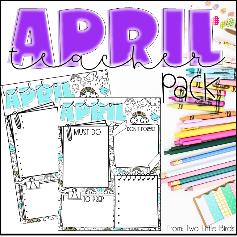 April Themed Digital Agenda Slides, Digital Stickers, Book Reviews ...