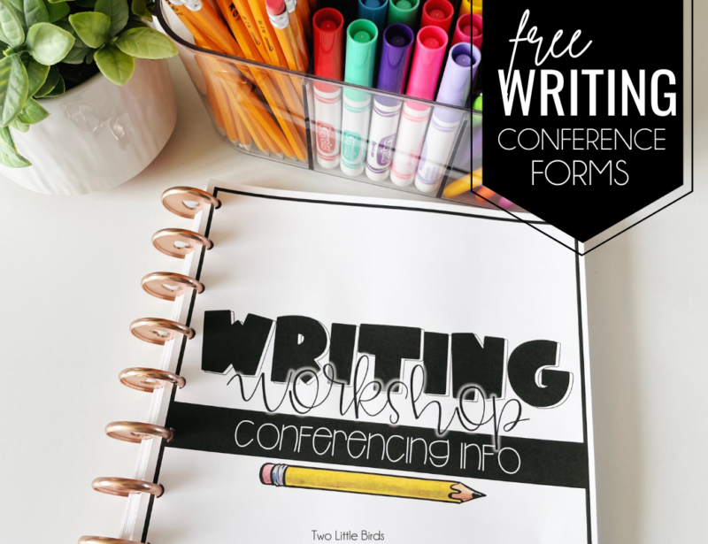Writing Conference Forms - Two Little Birds Teaching