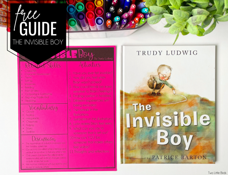 The Invisible Boy: Activities to Teach Kindness - Two Little Birds Teaching