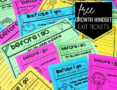 A Free Set of Growth Mindset Exit Tickets - Two Little Birds Teaching