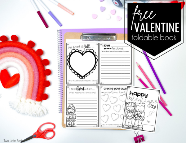 Free Valentine's Day Foldable Book - Two Little Birds Teaching