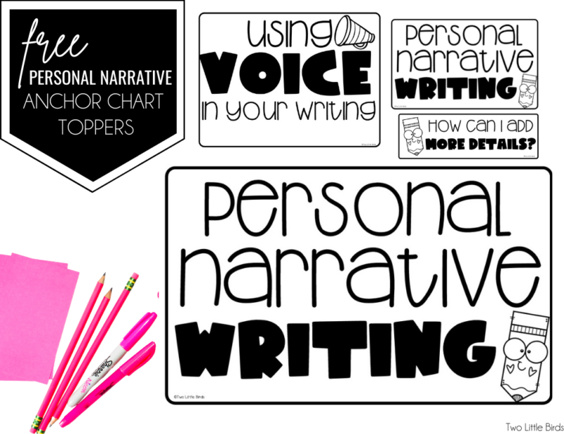 5 Must-Have Anchor Charts to Teach Personal Narratives - Two Little ...