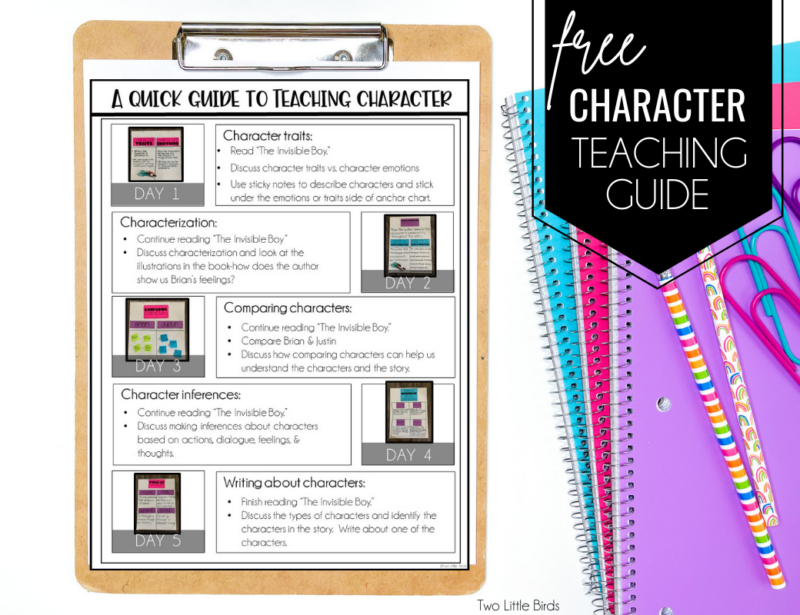 Grab a free Character Teaching Guide - Two Little Birds Teaching