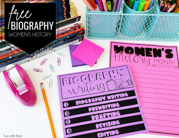 Free Biography Writing Project for Women's History Month - Two Little ...