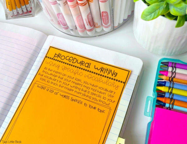 5 Mini-Lessons to Teach Procedural Writing - Two Little Birds Teaching