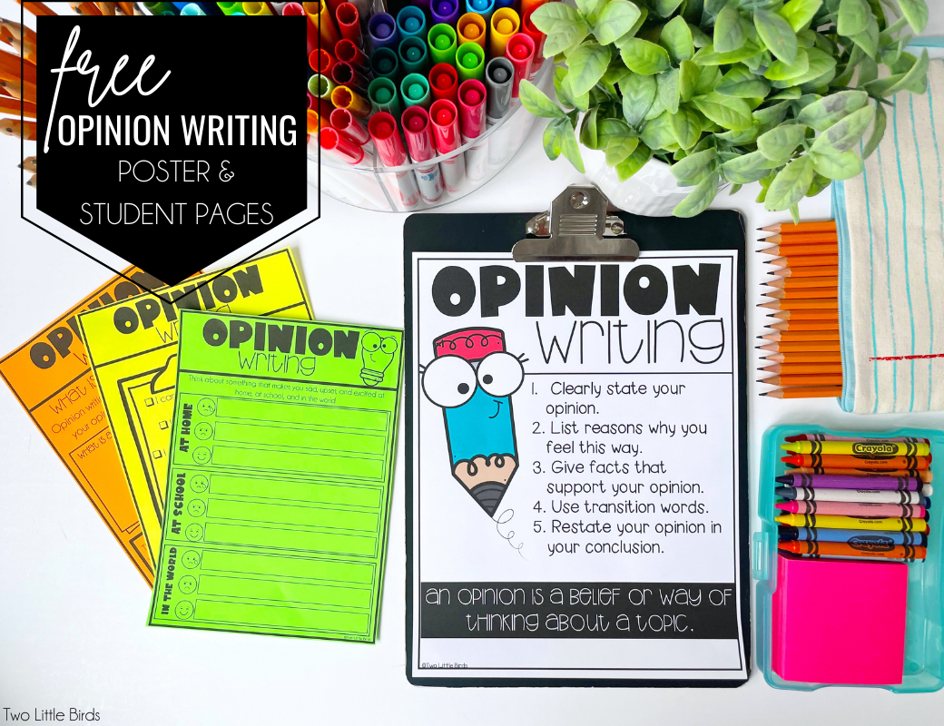 Favorite Mentor Text for Teaching Opinion Writing - Two Little Birds ...