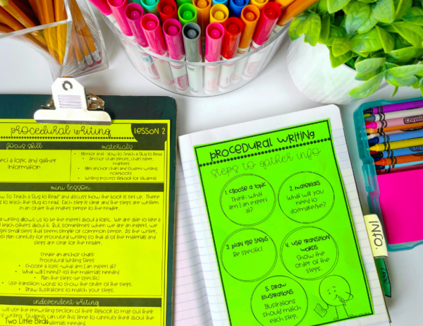 5 Mini-Lessons to Teach Procedural Writing - Two Little Birds Teaching