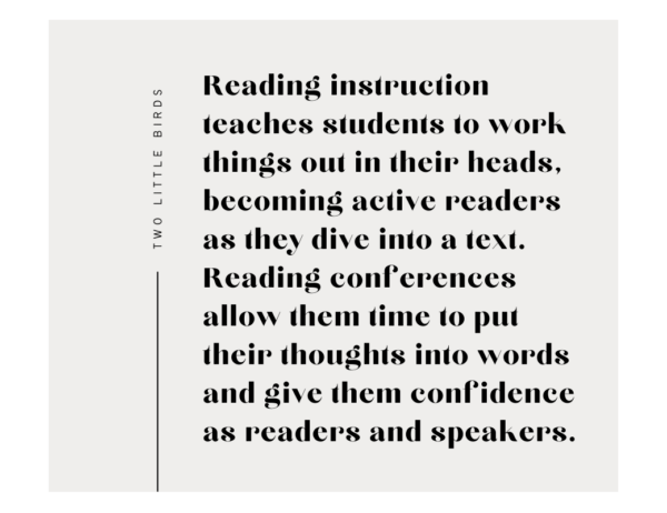 A Guide to Meaningful Reading Conferences - Two Little Birds Teaching